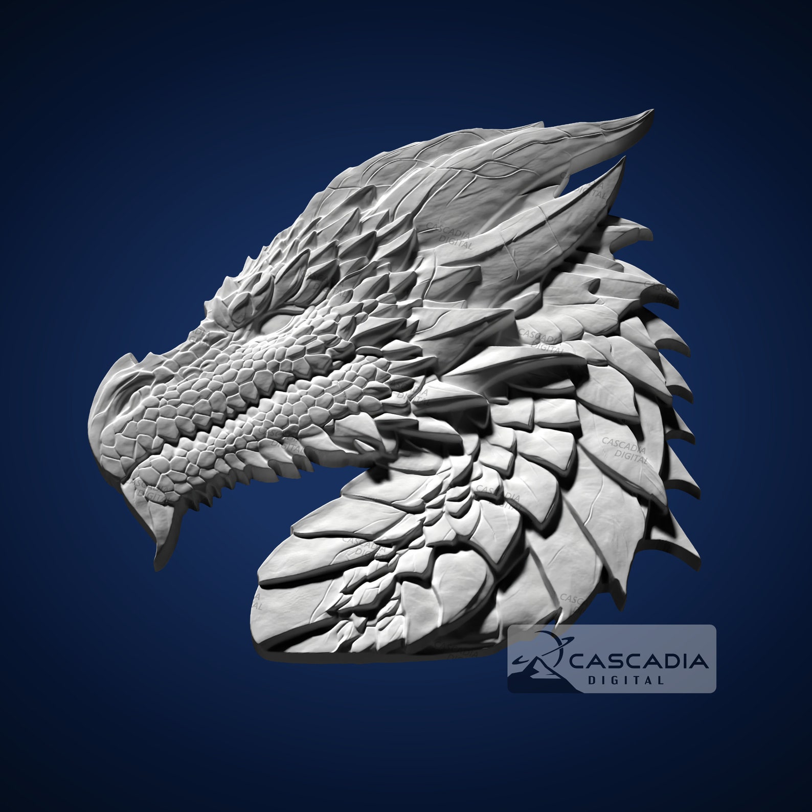 Dragon Head - STL Model for CNC Router and 3D Printing - Etsy