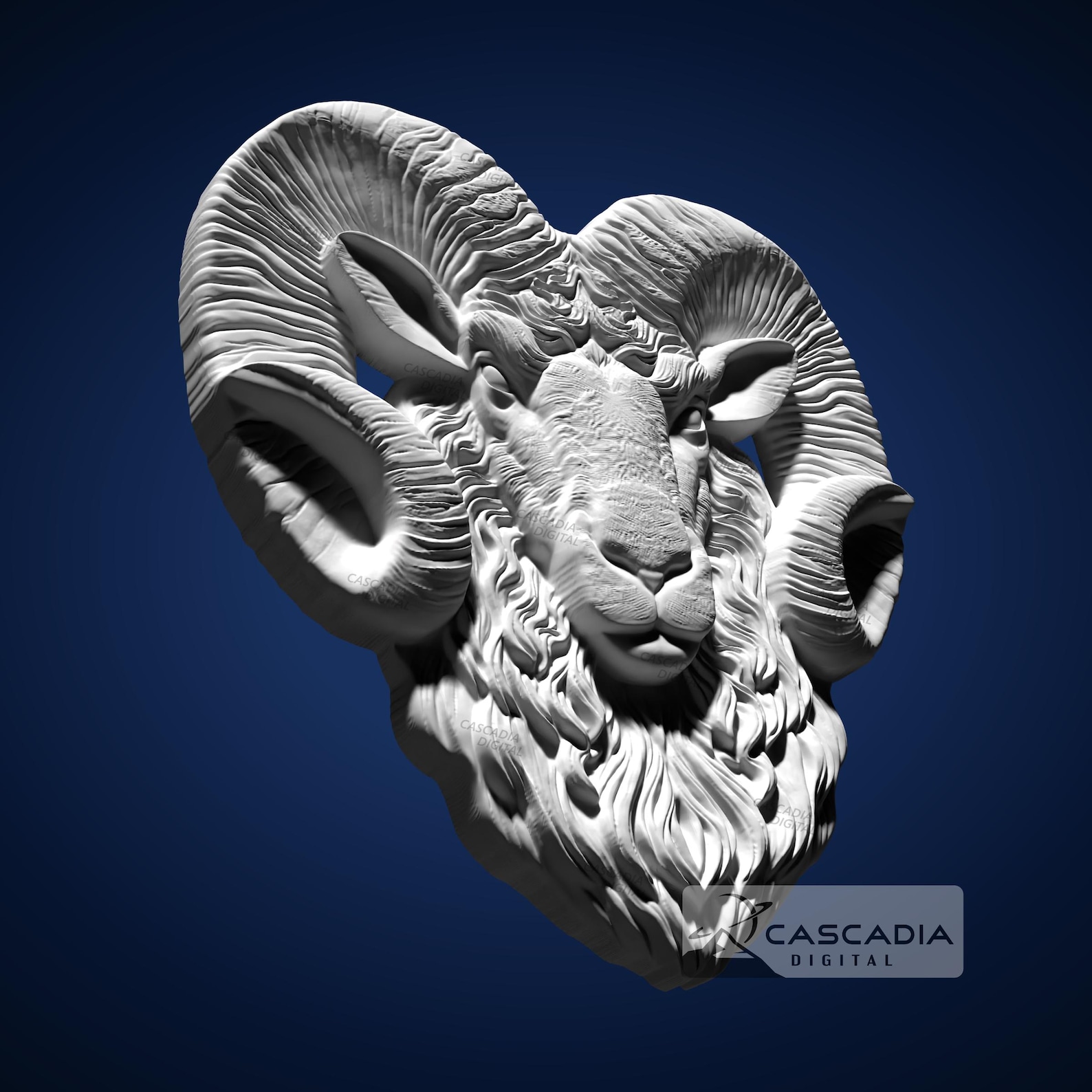 Ram Head - STL Model for CNC Router and 3D Printing - Etsy