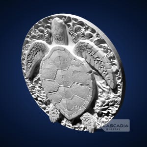 Sea Turtle Round 3D STL File for CNC Router, 3D Print, Casting, Wood ...