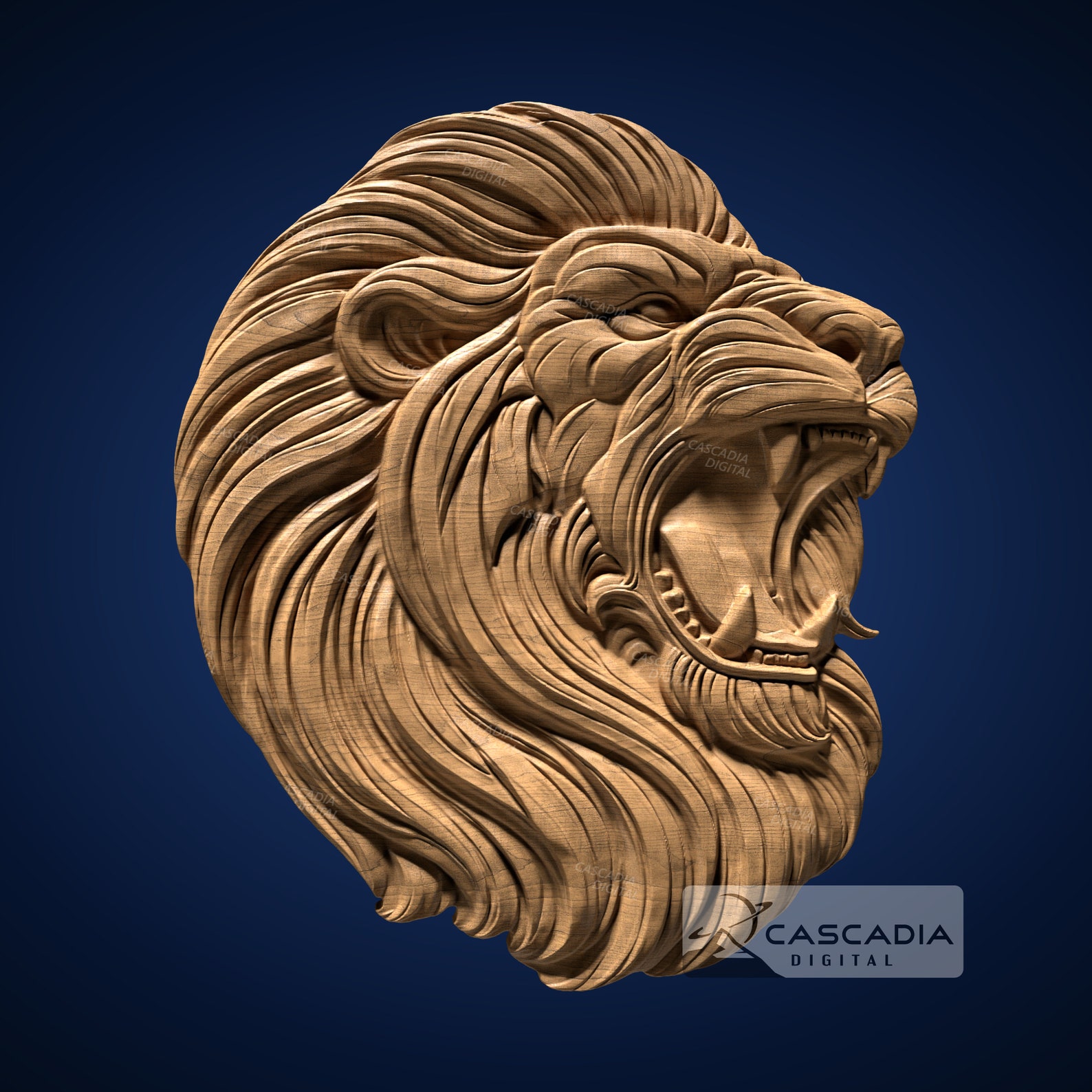 Lion Head - STL Model for CNC Router and 3D Printing - Etsy