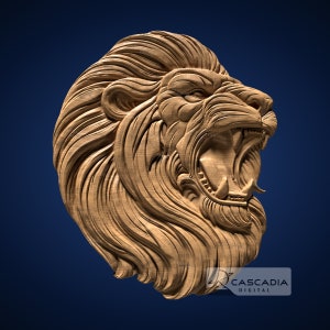 Lion Head - STL Model for CNC Router and 3D Printing - Etsy