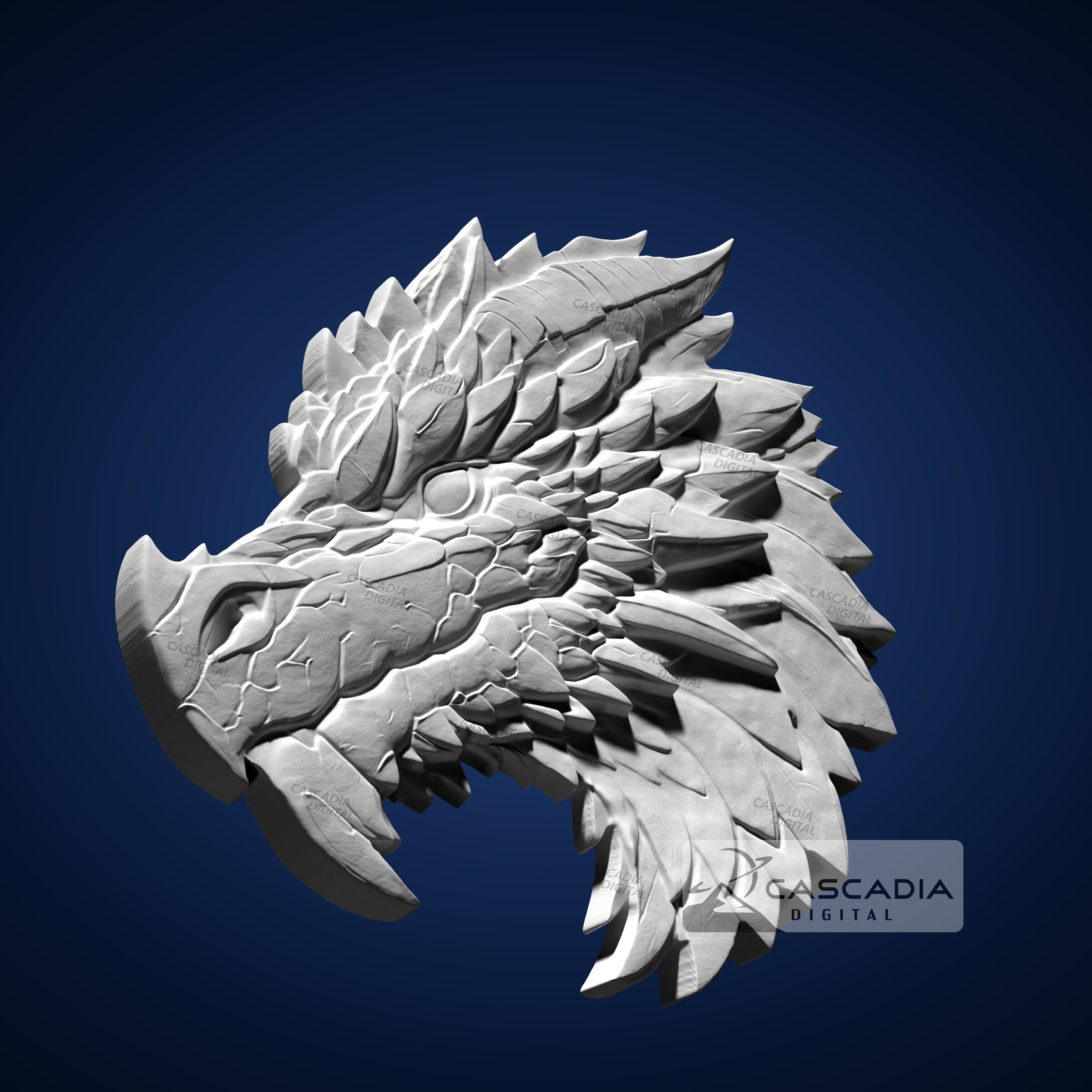 Dragon Head - STL Model for CNC Router and 3D Printing - Etsy