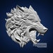 Wolf Head 3D STL File for CNC Router, 3D Print, Casting, Wood Carving ...