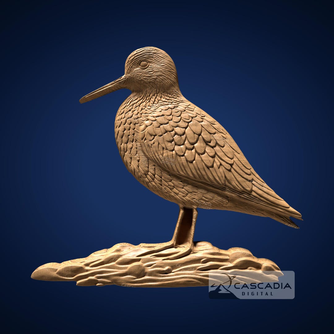 Sandpiper - 3D STL Model for CNC/3D Printing - Animal Wildlife Nature ...