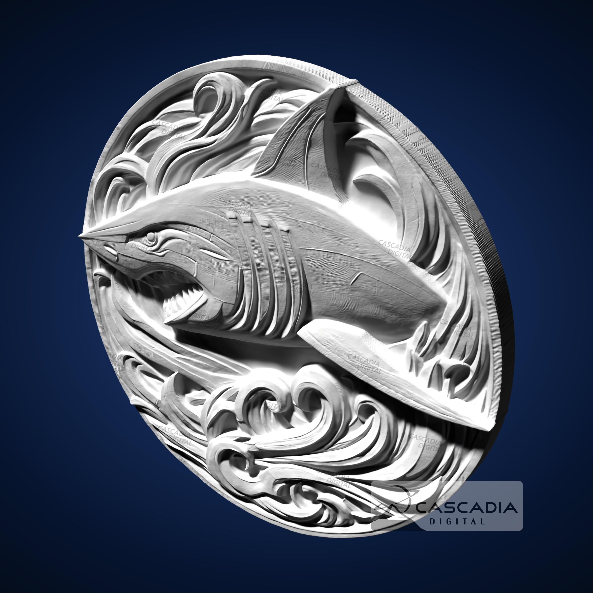 Shark Round - STL Model for CNC Router and 3D Printing - Etsy
