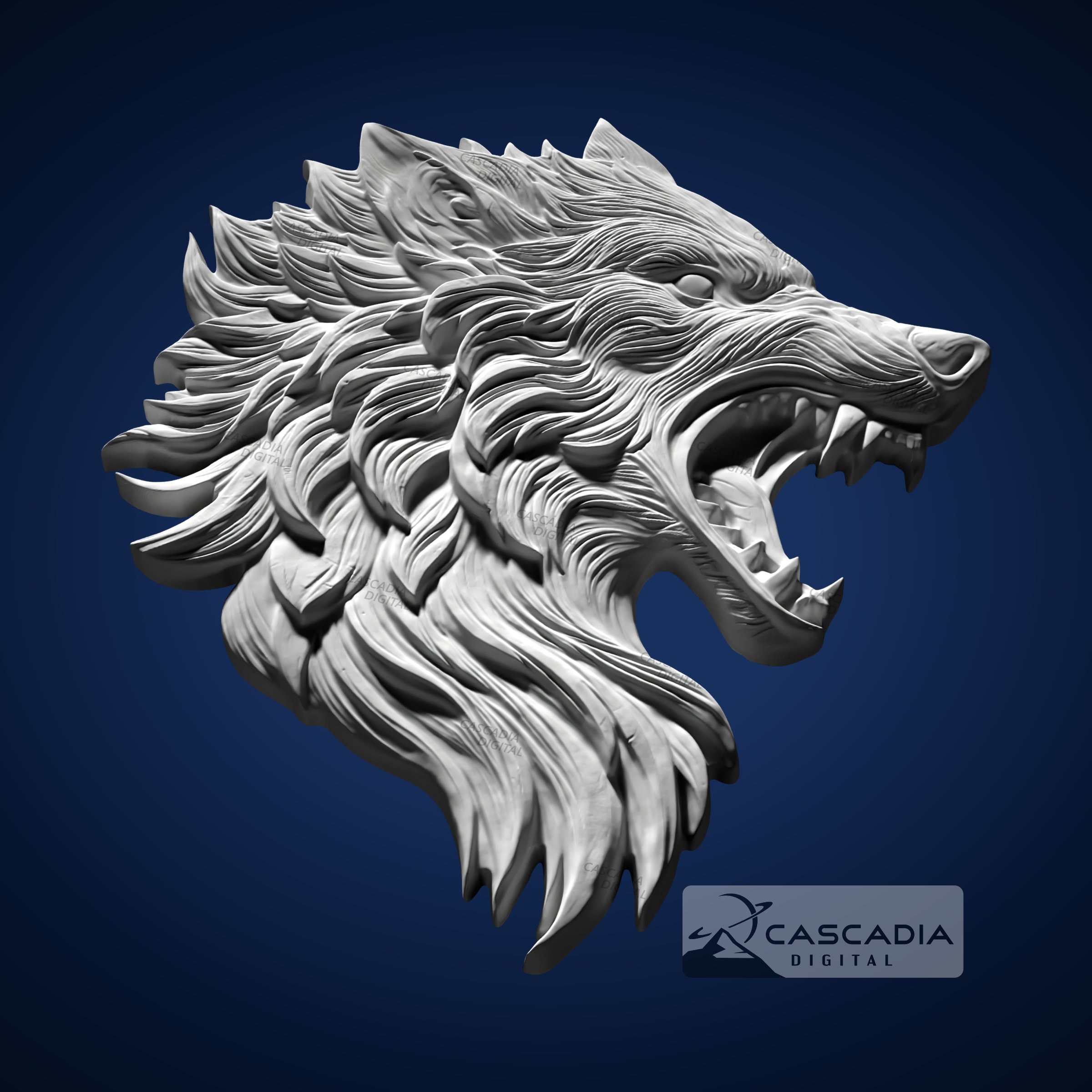 Wolf Head Fierce - STL Model for CNC Router and 3D Printing - Etsy