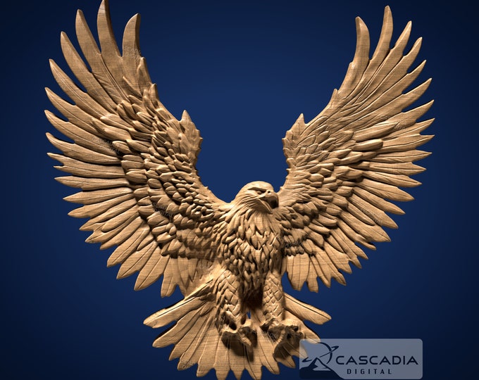 Eagle in Flight - STL Model for CNC Router and 3D Printing - Etsy Canada