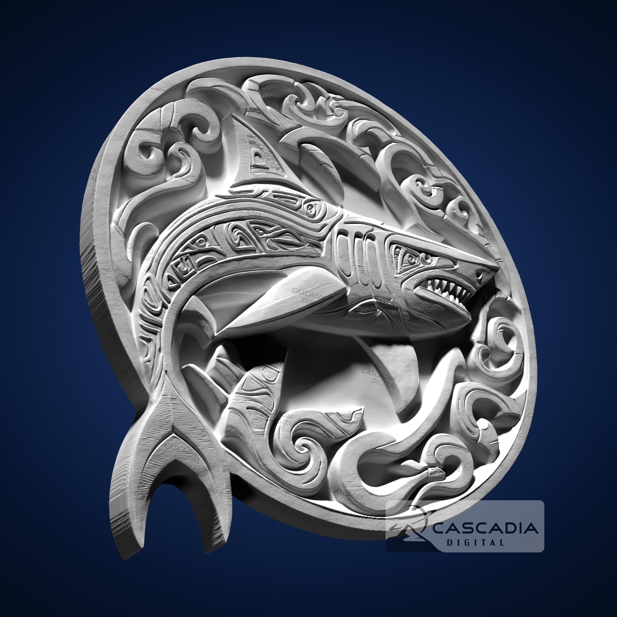 Shark Inuit Round - STL Model for CNC Router and 3D Printing - Etsy UK