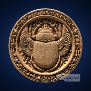 Scarab Egyptian Round - 3D STL Model for CNC/3D Printing - Animal ...