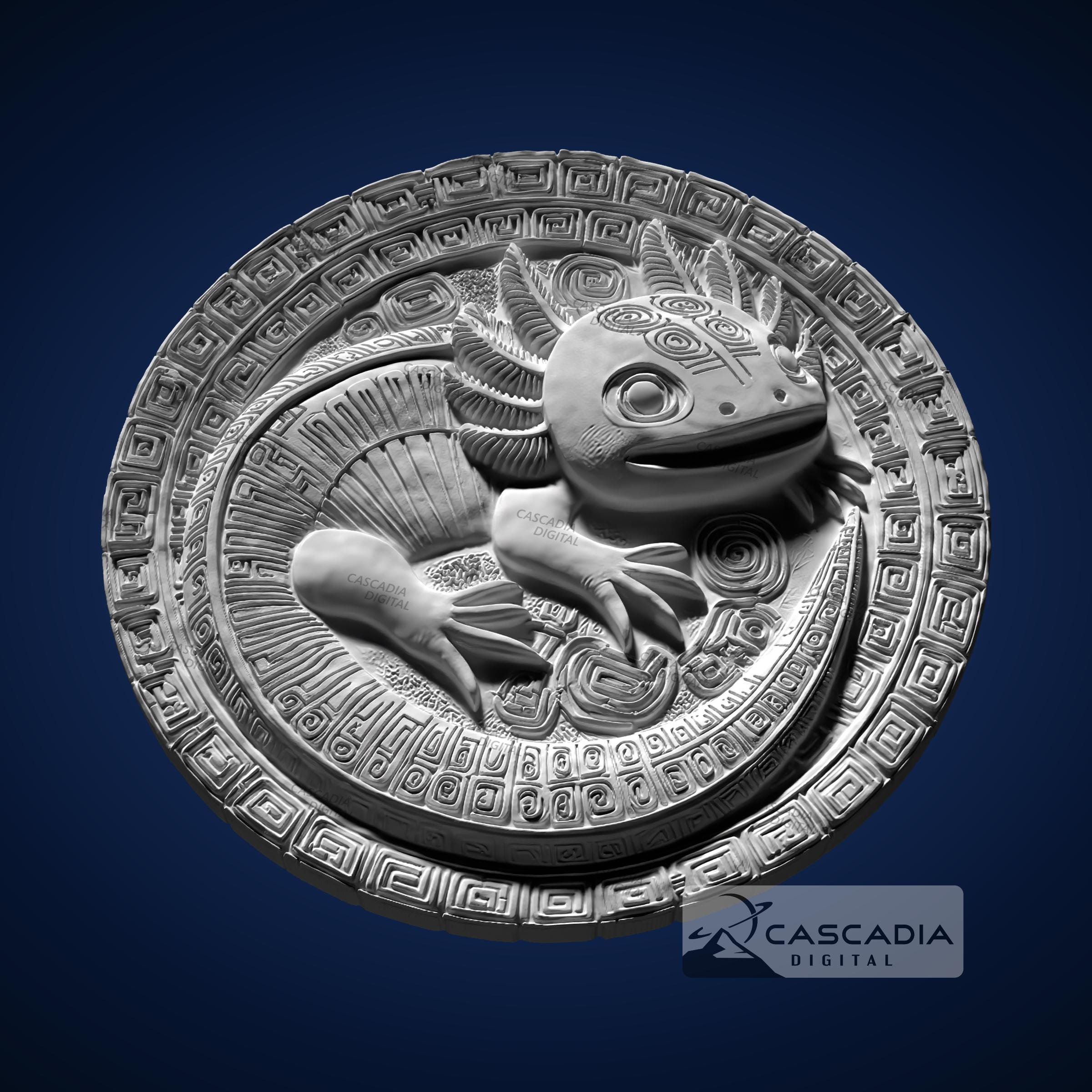 Axolotl Round Aztec - STL Model for CNC Router and 3D Printing - Etsy