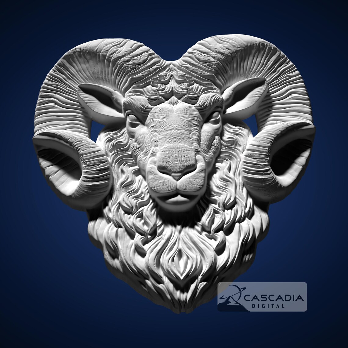 Ram Head - STL Model for CNC Router and 3D Printing - Etsy
