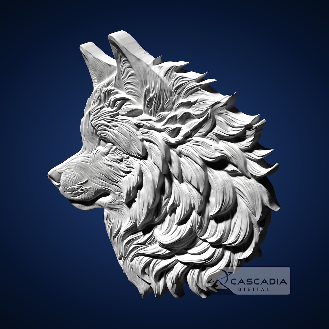 Wolf Head - STL Model for CNC Router and 3D Printing - Etsy