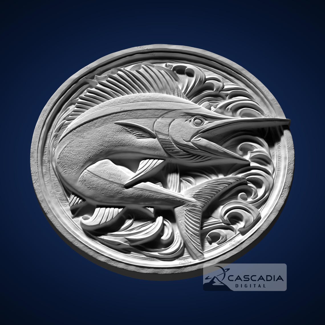 Marlin Round - STL Model for CNC Router and 3D Printing - Etsy