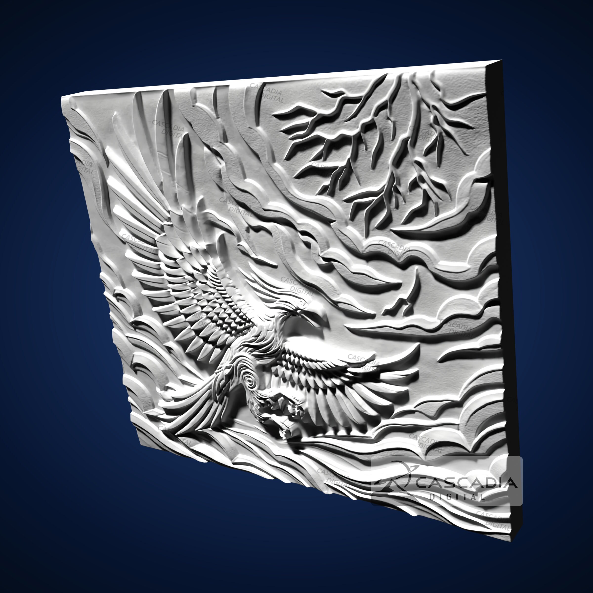 Thunderbird Lightning - 3D STL Model for CNC/3D Printing - Mythical ...