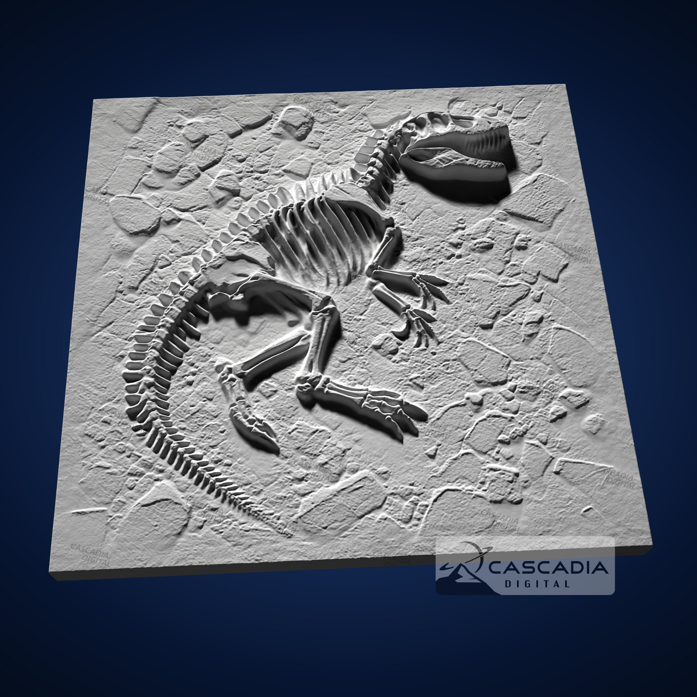 Trex Fossil Full - STL Model for CNC Router and 3D Printing - Etsy
