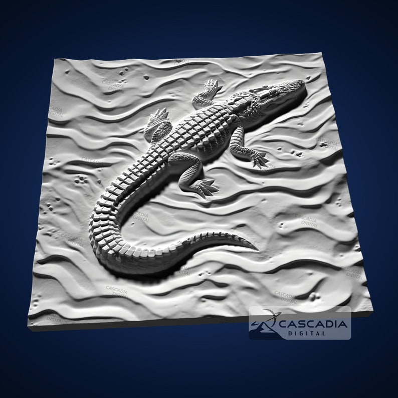 Gator - 3D STL Model for CNC/3D Printing - Animal Wildlife Nature ...