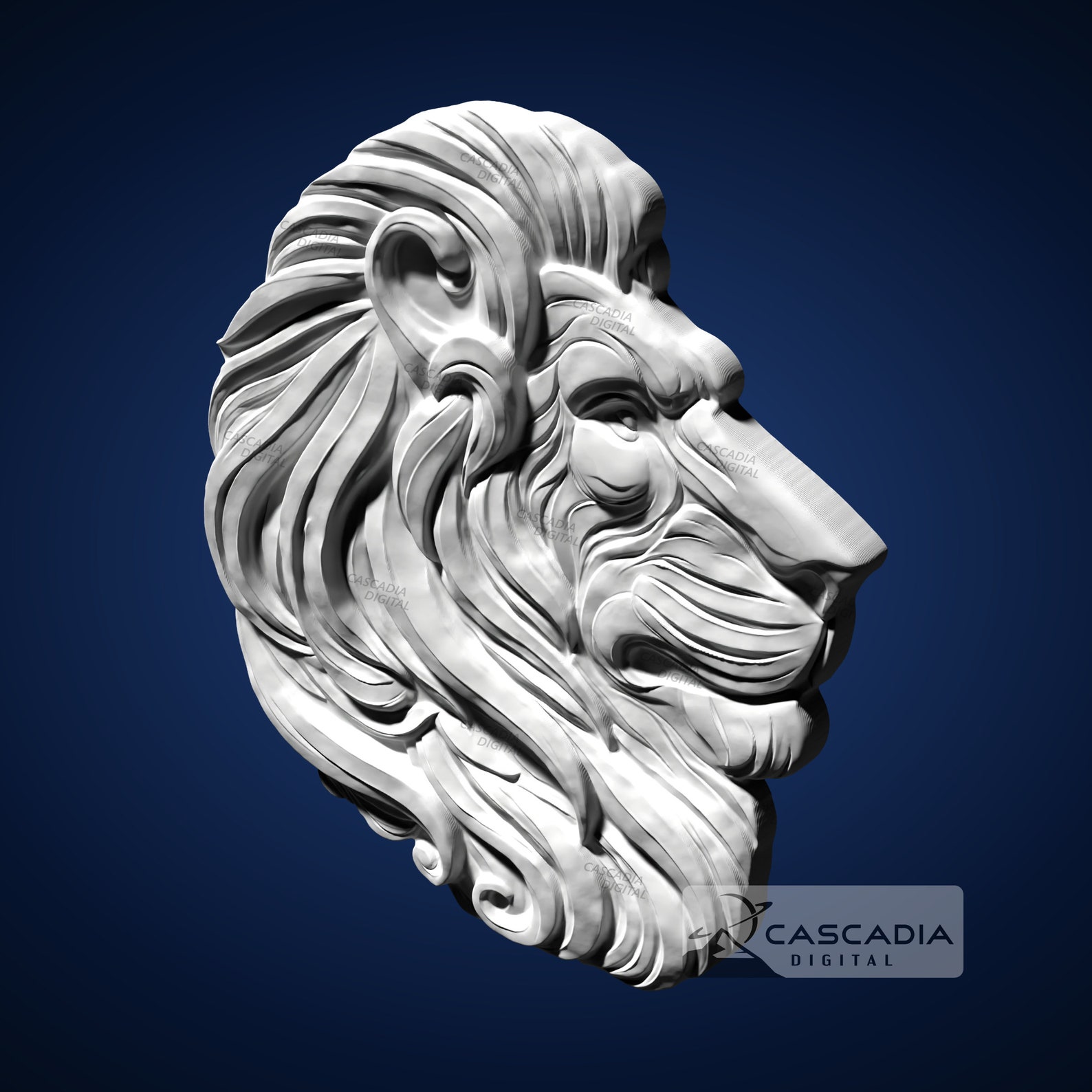 Lion Head - STL Model for CNC Router and 3D Printing - Etsy