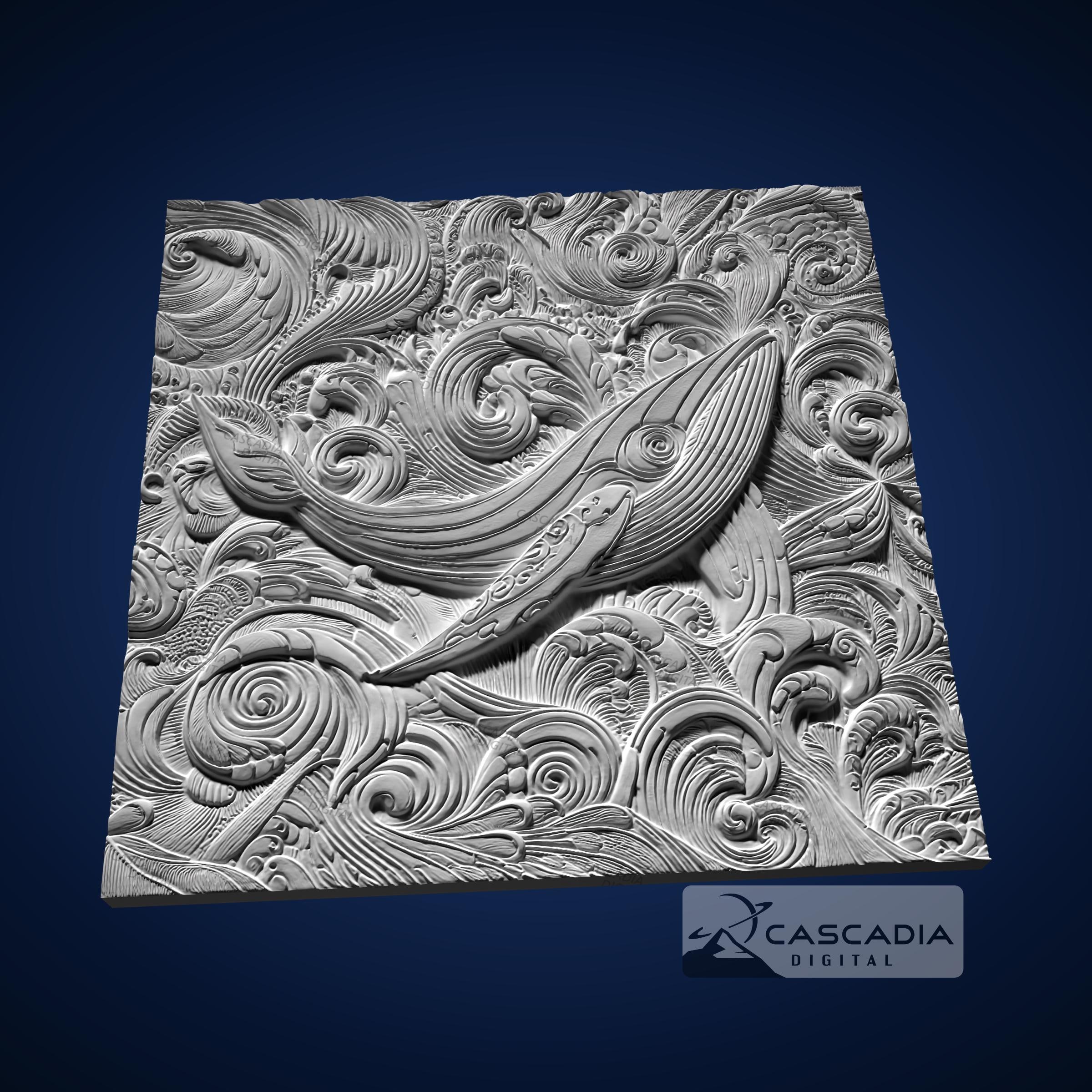 Whale - STL Model for CNC Router and 3D Printing - Etsy