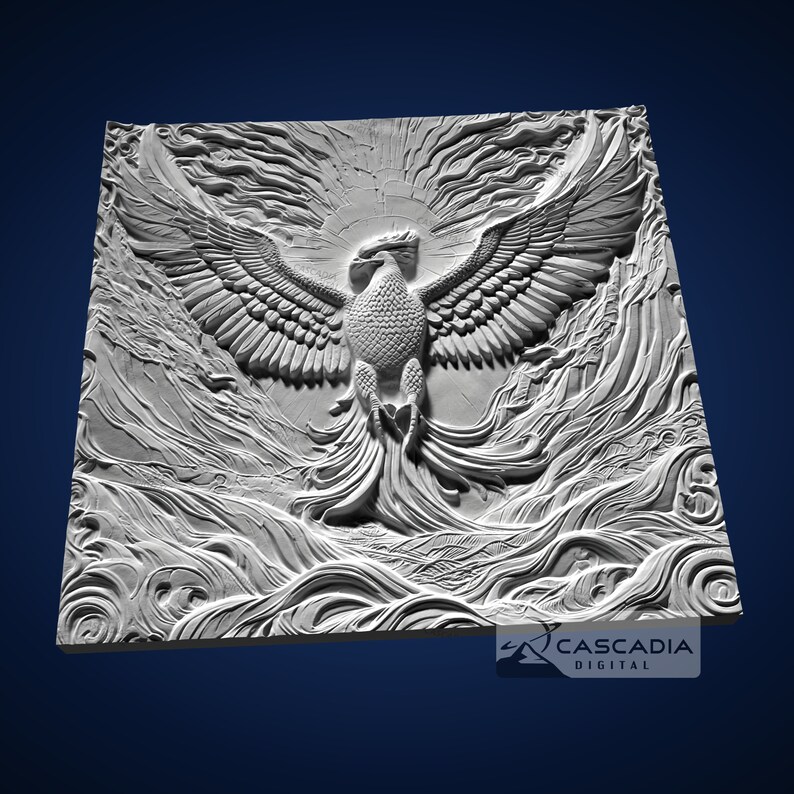 Phoenix Mountain Valley 3D STL File for CNC Router, 3D Print, Casting ...