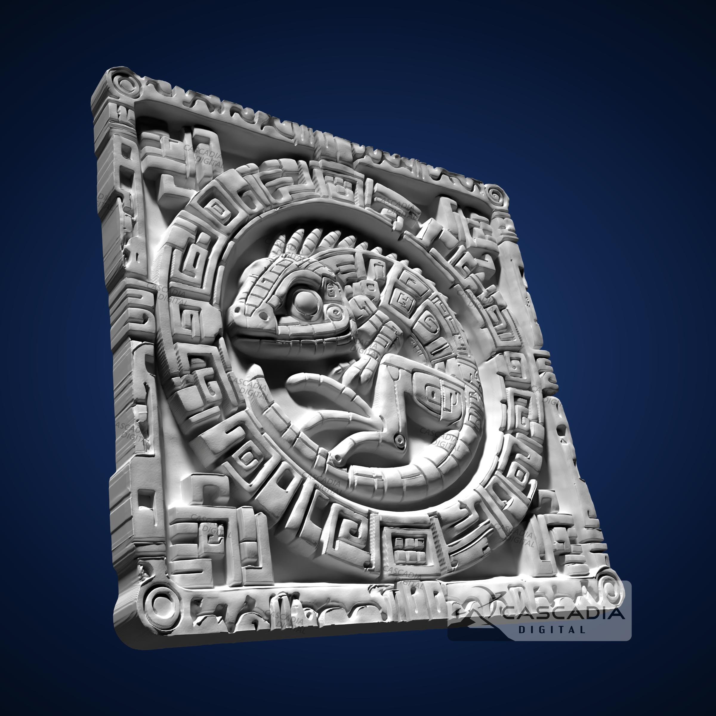 Lizard Aztec - STL Model for CNC Router and 3D Printing - Etsy