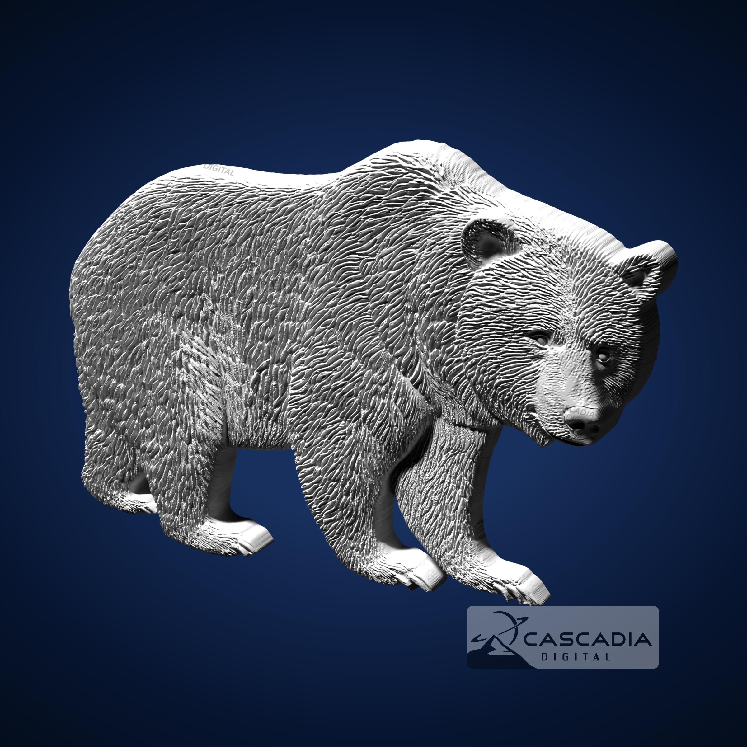 Bear on Craggy Rock Ledge - STL Model for CNC Router and 3D Printing - Etsy