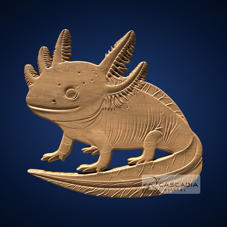 Axolotl - 3D STL Model for CNC/3D Printing - Animal Wildlife Nature ...