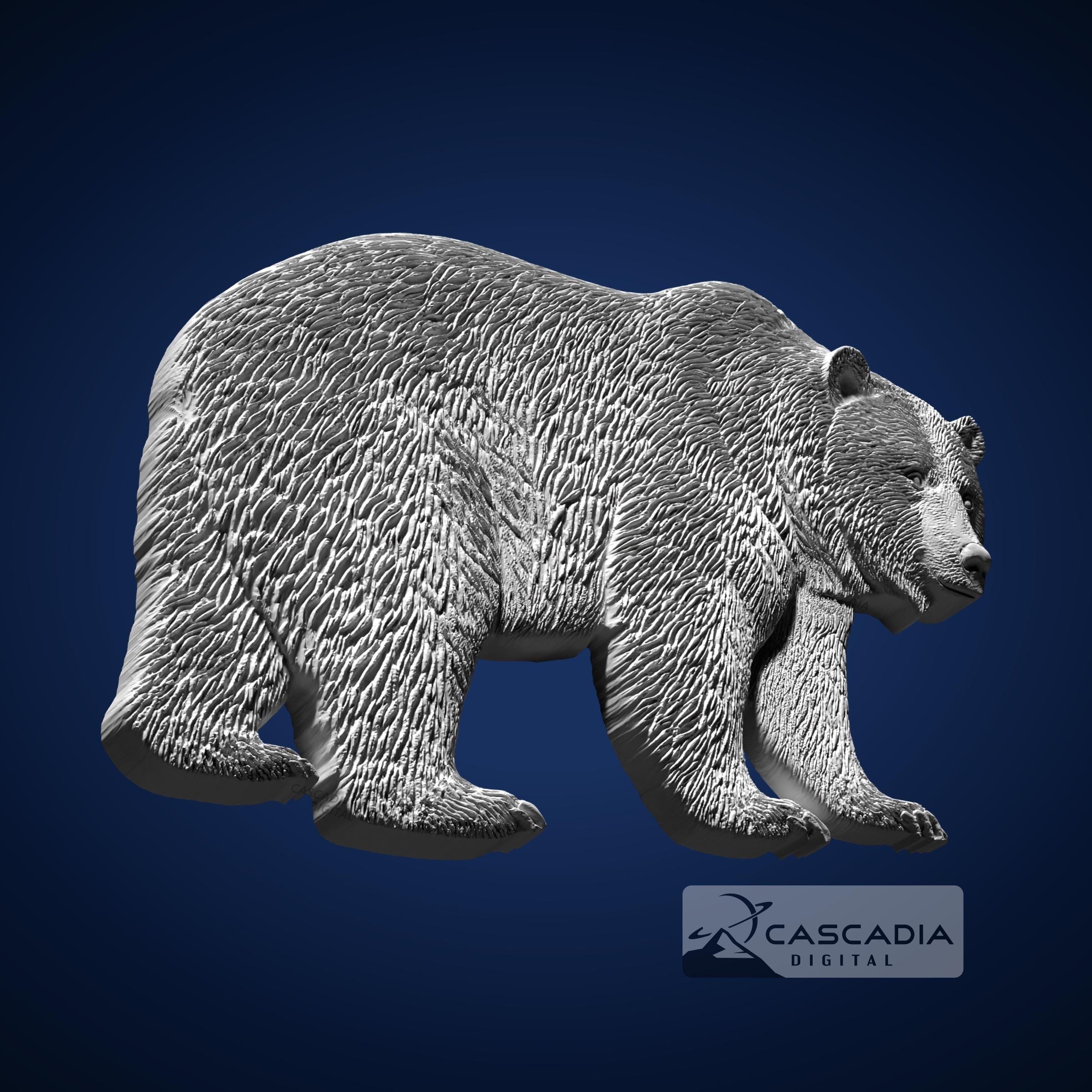 Bear on Craggy Rock Ledge - STL Model for CNC Router and 3D Printing - Etsy