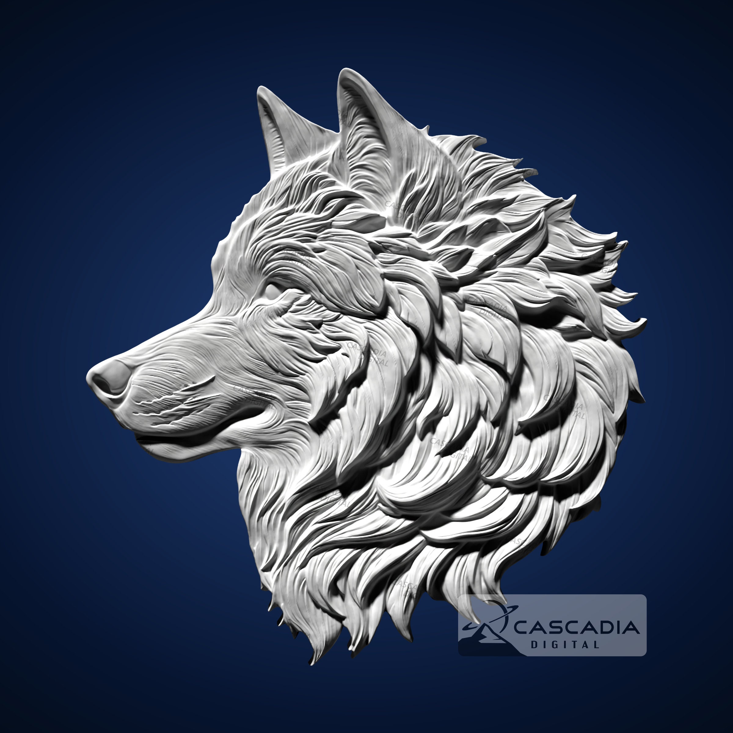 Wolf Head - STL Model for CNC Router and 3D Printing - Etsy