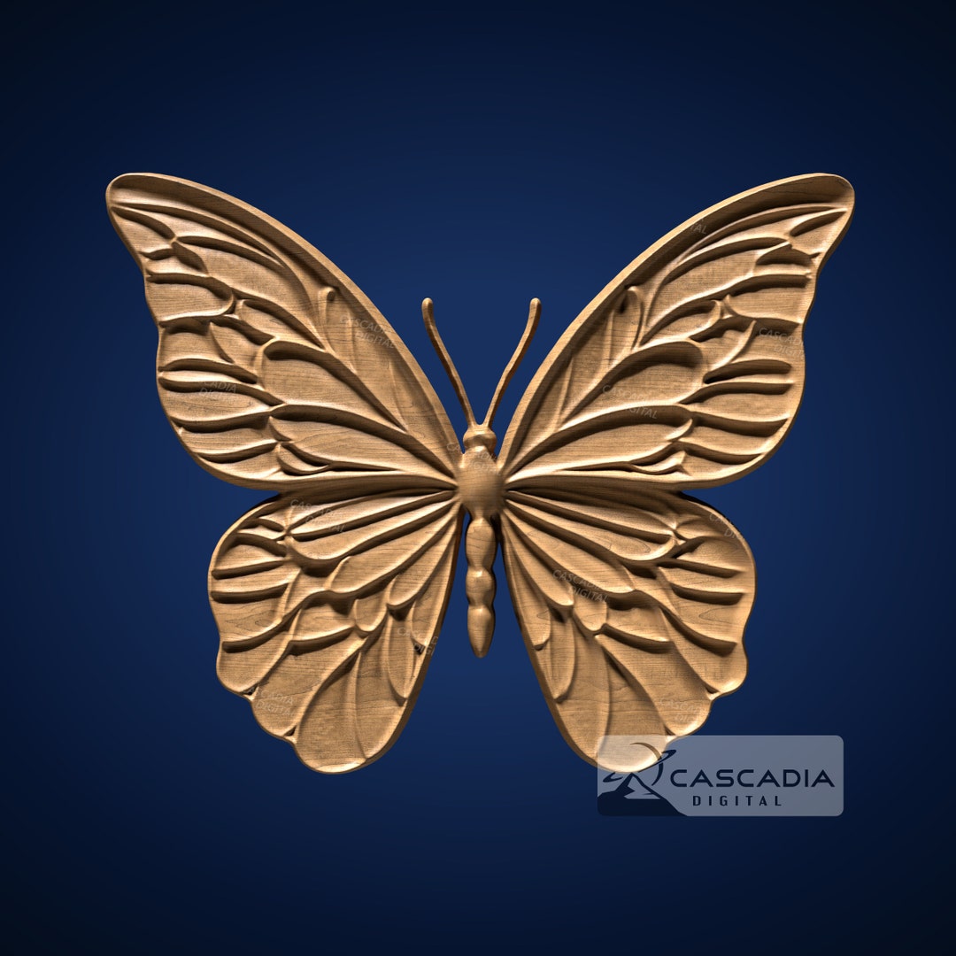 Butterfly - 3D STL Model for CNC/3D Printing - Animal Wildlife Nature ...
