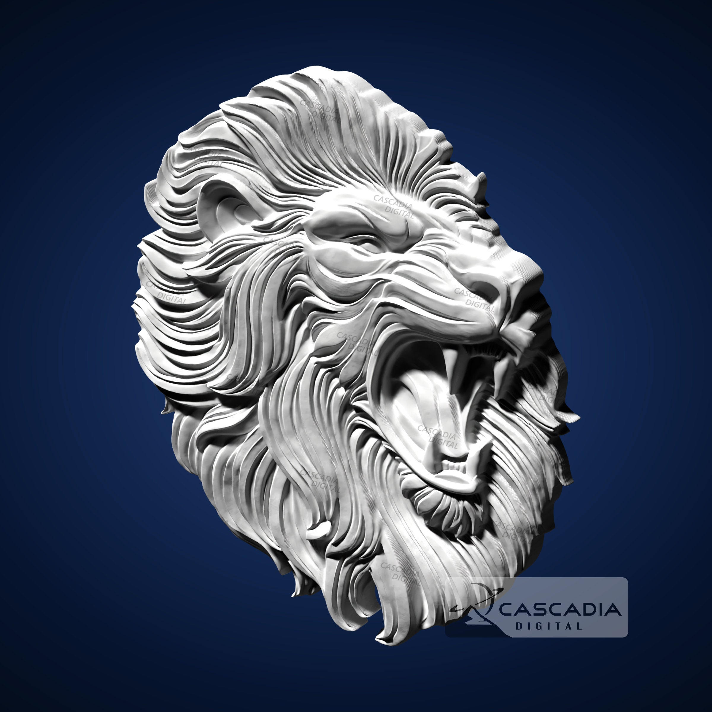 Lion Head - STL Model for CNC Router and 3D Printing - Etsy
