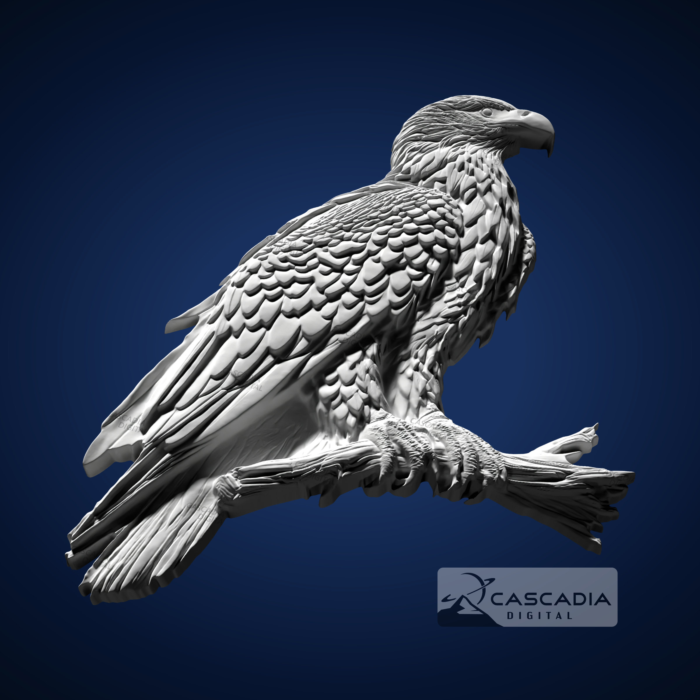 Bald Eagle Perched - STL Model for CNC Router and 3D Printing - Etsy UK