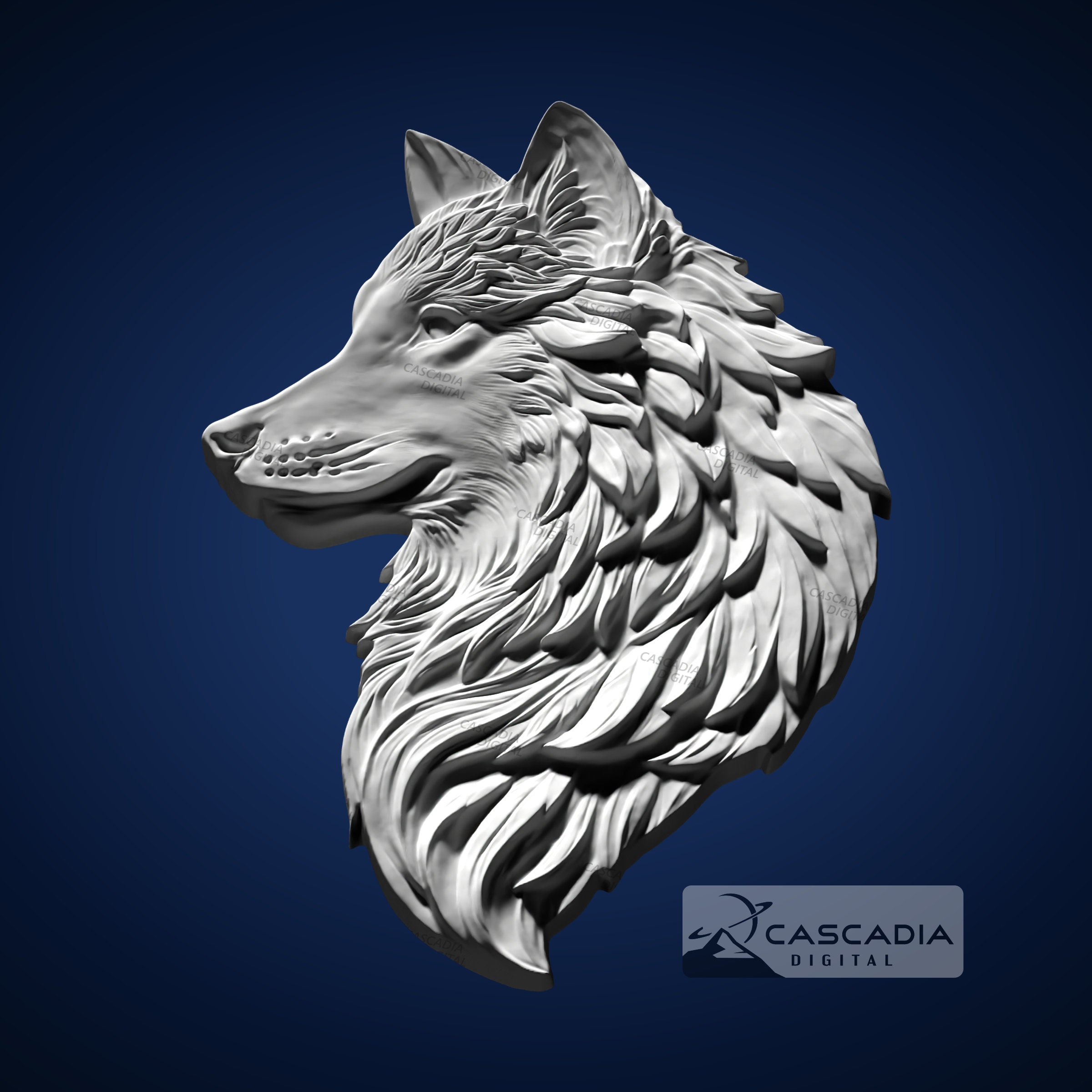 Wolf Head - STL Model for CNC Router and 3D Printing - Etsy Canada