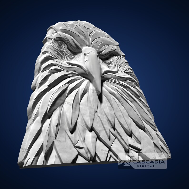 Bald Eagle Head - STL Model for CNC Router and 3D Printing - Etsy