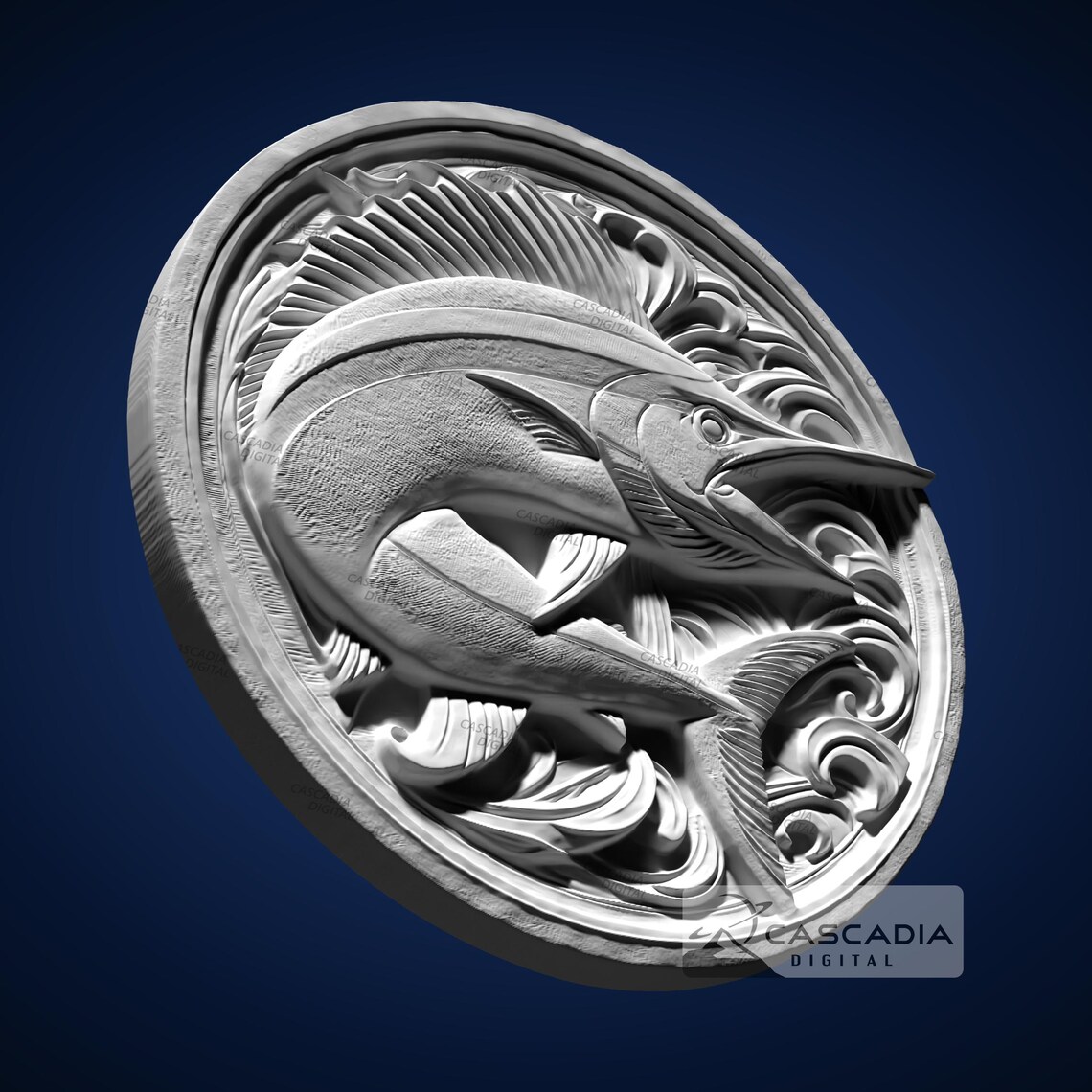 Marlin Round - STL Model for CNC Router and 3D Printing - Etsy