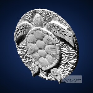 Sea Turtle Round - STL Model for CNC Router and 3D Printing - Etsy