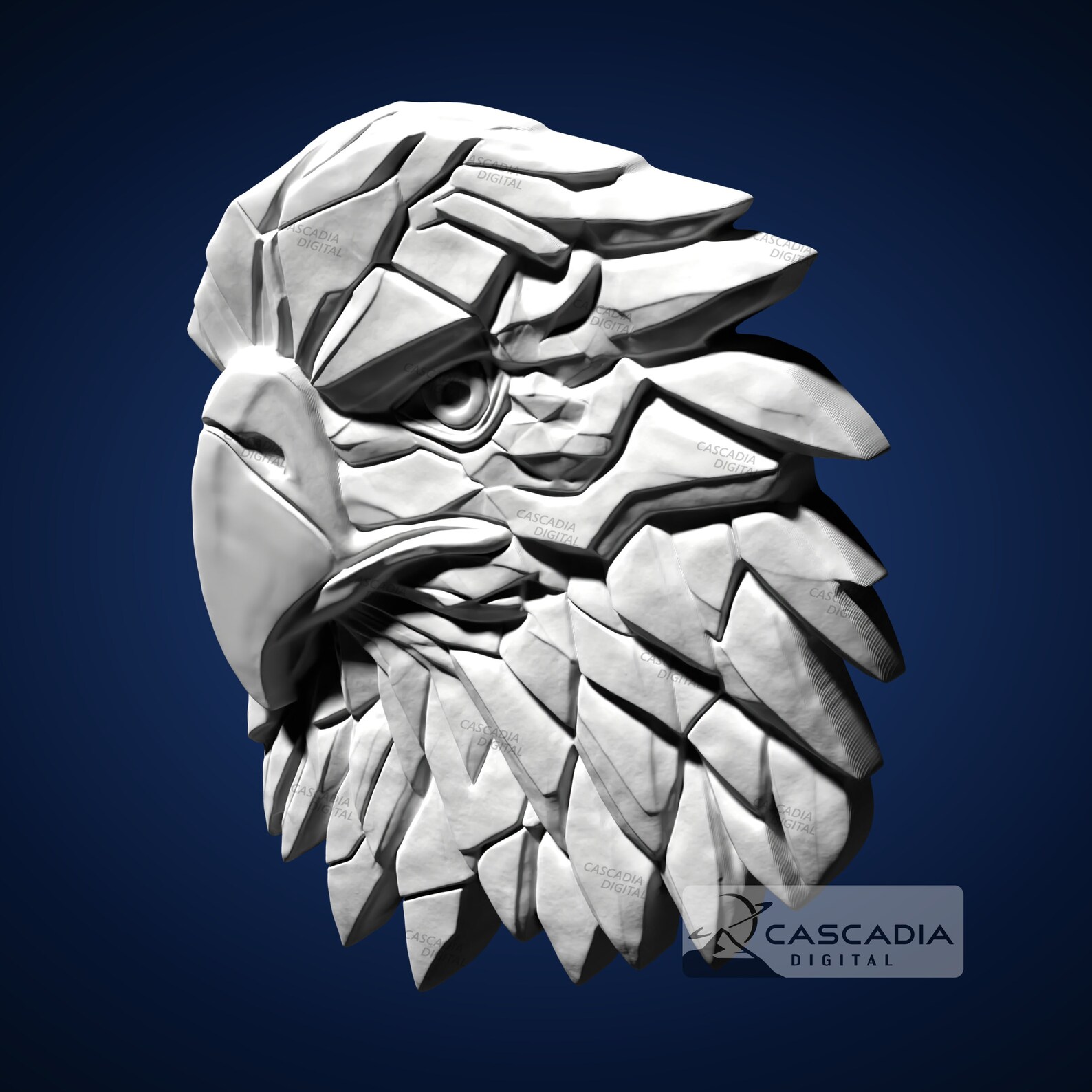 Bald Eagle Head - STL Model for CNC Router and 3D Printing - Etsy