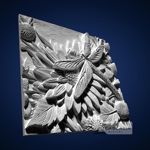 Dragonfly - 3D STL Model for CNC/3D Printing - Animal Wildlife Nature ...