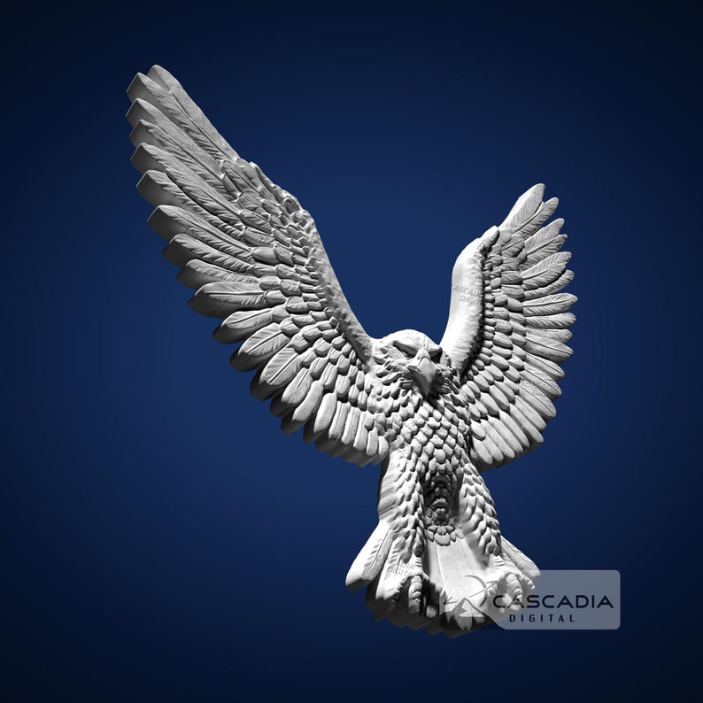 Eagle Wings Spread - STL Model for CNC Router and 3D Printing - Etsy