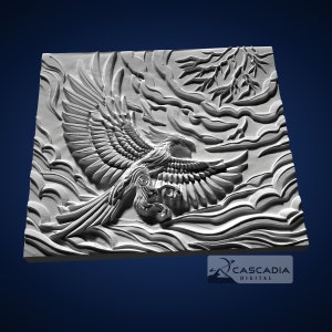 Thunderbird Lightning 3D STL File for CNC Router, 3D Print, Casting ...