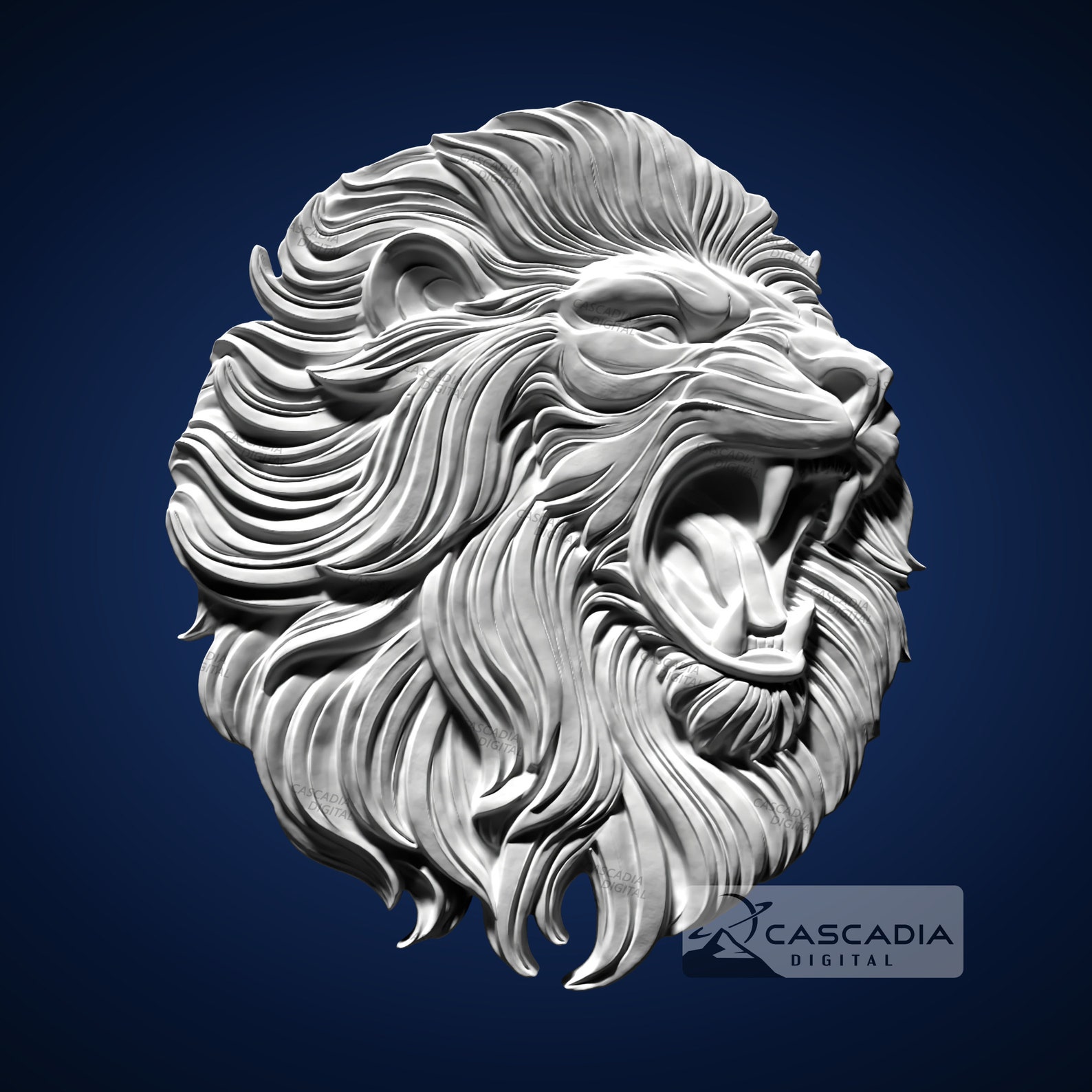 Lion Head - STL Model for CNC Router and 3D Printing - Etsy