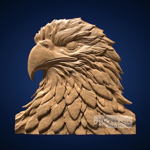Eagle Head 3D STL File for CNC Router, 3D Print, Casting, Wood Carving ...