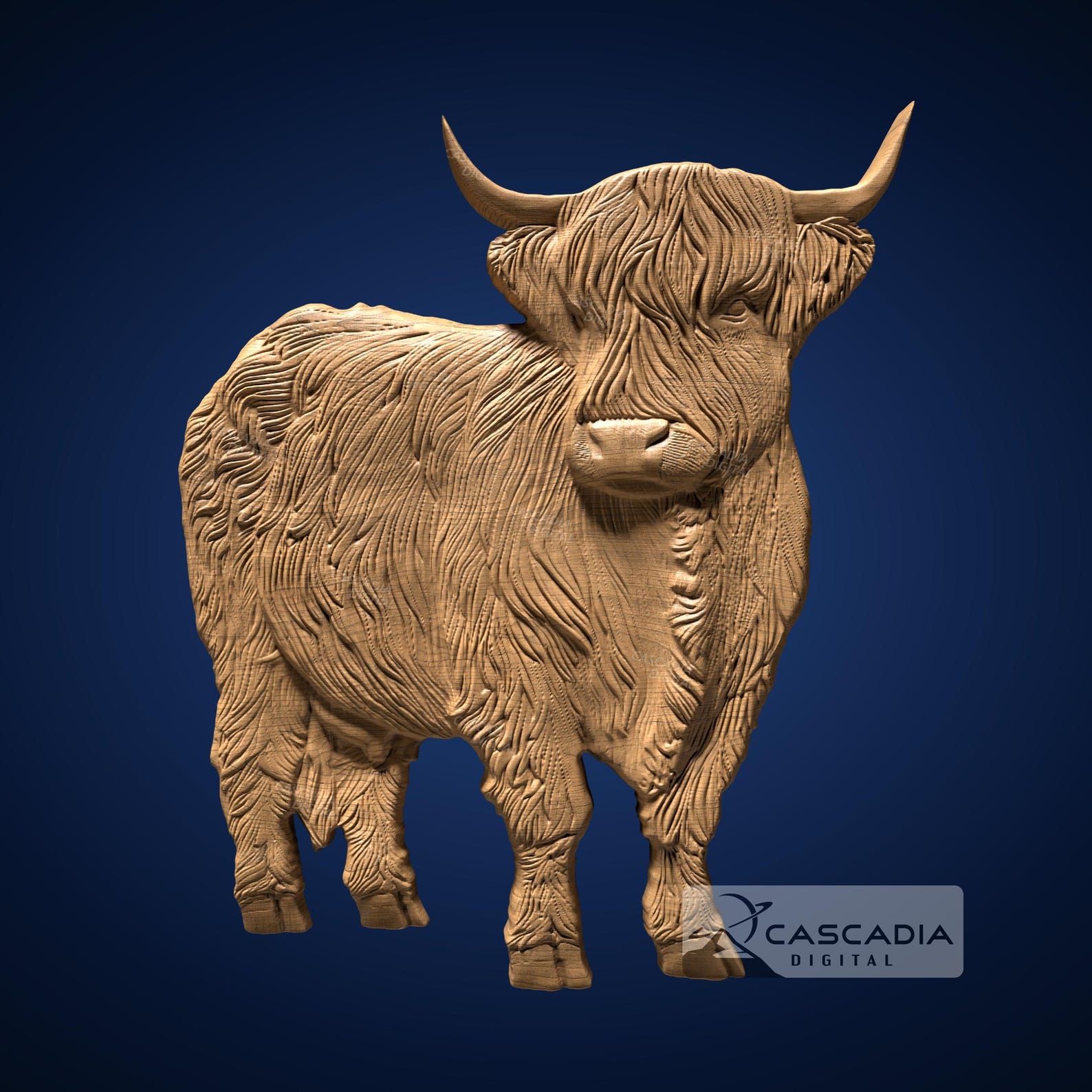 Highland Cow Steer - STL Model for CNC Router and 3D Printing - Etsy