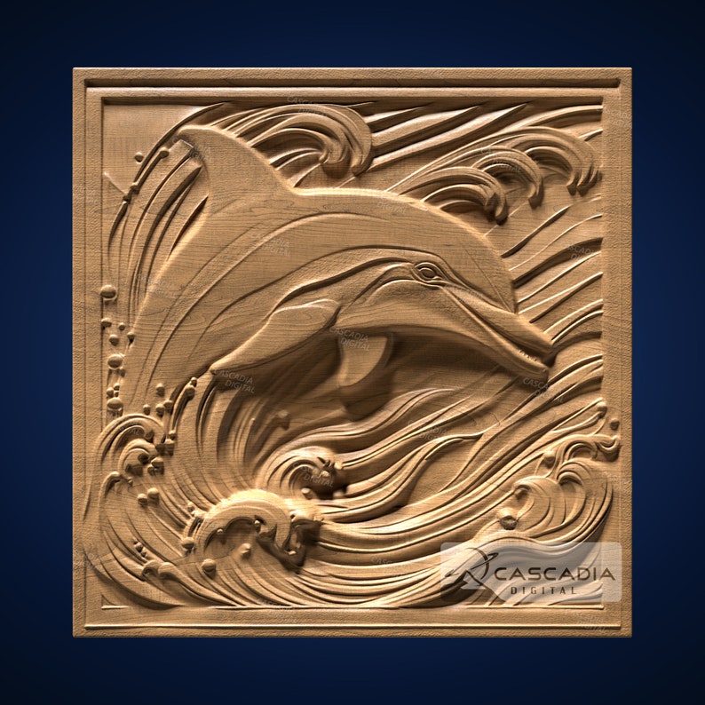 Dolphin Waves - STL Model for CNC Router and 3D Printing - Etsy