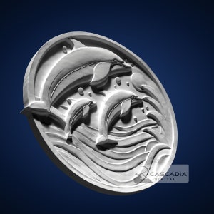 Dolphin Round - STL Model for CNC Router and 3D Printing - Etsy
