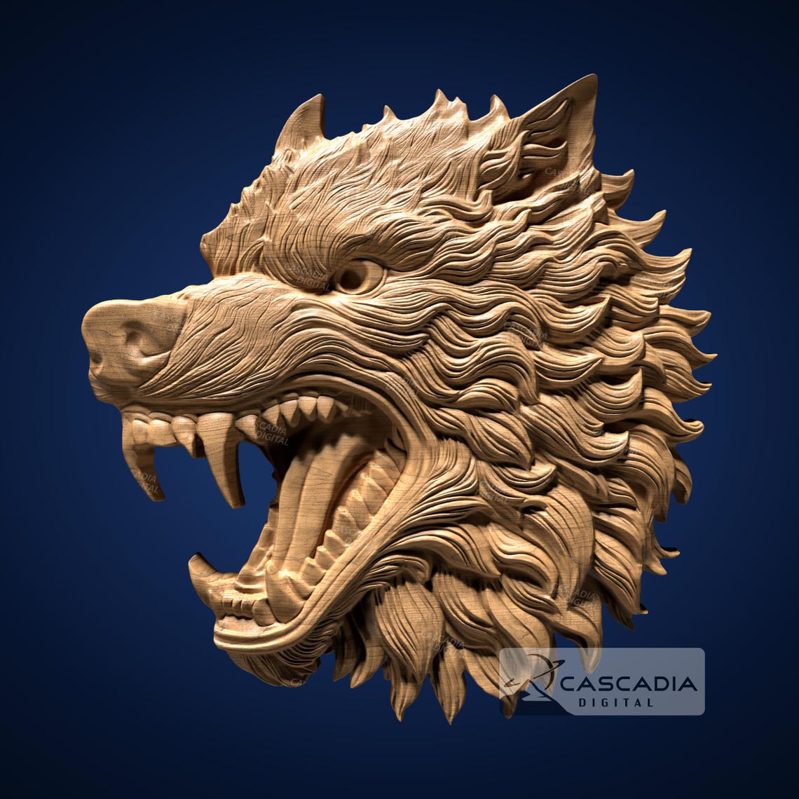 Wolf Head Fierce - STL Model for CNC Router and 3D Printing - Etsy