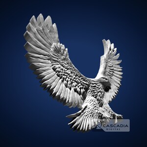 Bald Eagle in Flight - STL Model for CNC Router and 3D Printing - Etsy