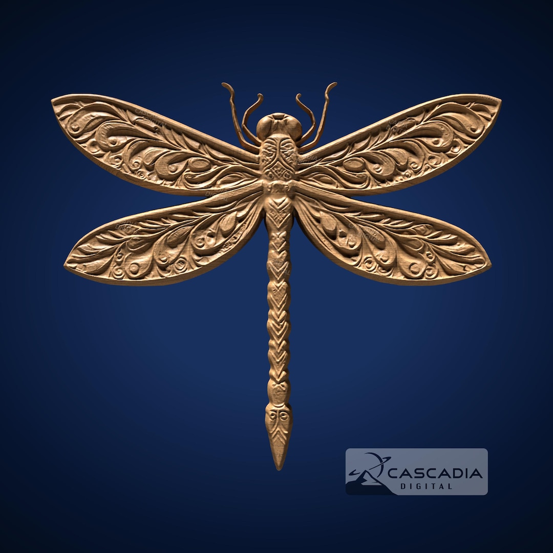 Dragonfly - 3D STL Model for CNC/3D Printing - Animal Wildlife Nature ...