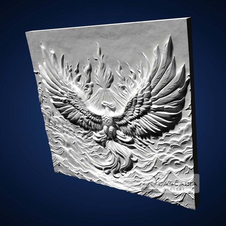 Phoenix Volcano - STL Model for CNC Router and 3D Printing - Etsy
