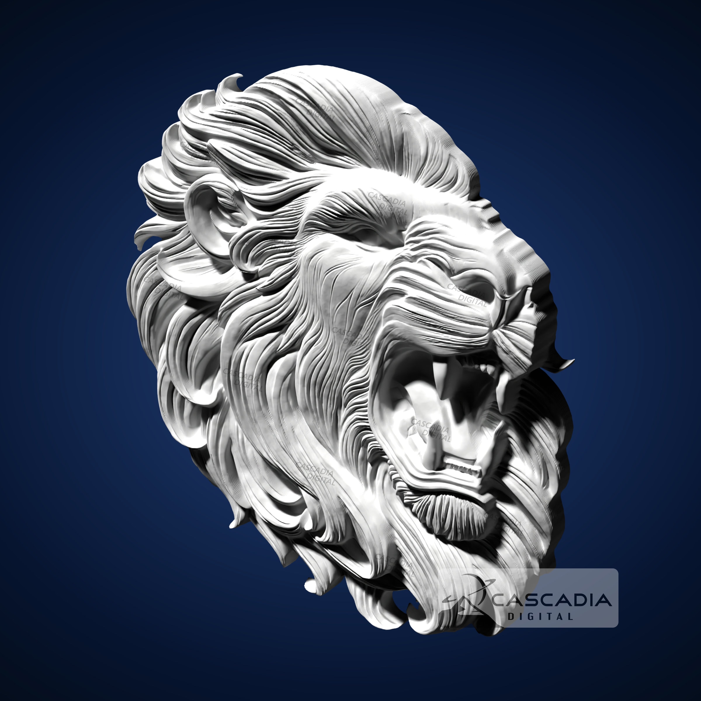 Lion Head - STL Model for CNC Router and 3D Printing - Etsy