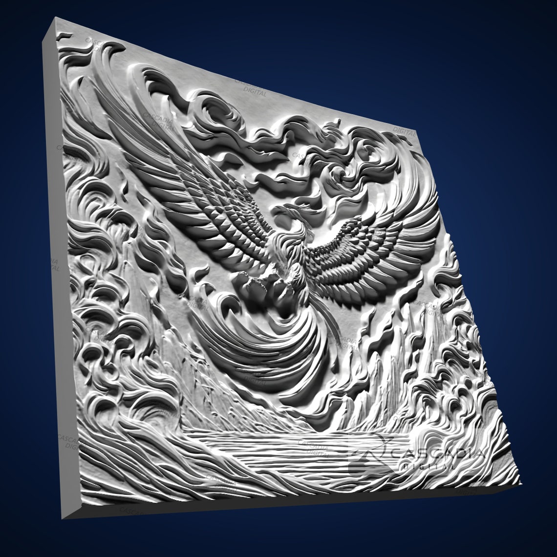 Phoenix Mountain Valley 3D STL File for CNC Router, 3D Print, Casting ...